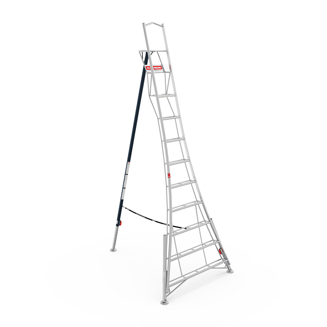 Henchman Tripod Ladder Fully Adjustable 150kg SWL Radmore Tucker Henchman Tripod Ladder Fully Adjustable 150kg SWL Radmore Tucker
